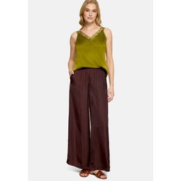 Zero Damen Blusentop "Damen mit V-Ausschnitt", gr&uuml;n, Gr. 36, gl&auml;nzend, Spitze, Obermaterial: 100% Polyester, Blusen