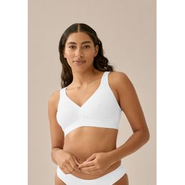 Naturana Damen B&uuml;gelloser BH "Athleisure", Gr. 85wei&szlig;, Obermaterial: 95% Baumwolle, 5% Elasthan, BHs