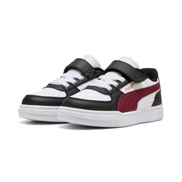 Puma M&auml;dchen Sneaker "CAVEN III AC PS", Gr. 28, rot, Synthetik, unifarben, Schuhe, mit Retro-Basketball-Design, weiches Fu&szlig;bett, mit Klettverschluss