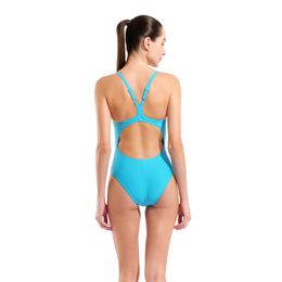 arena Damen Badeanzug "W arena SOLID SWIMSUIT LIGHTDROP BACK B", blau, Gr. 42, Obermaterial: 82% Polyester, 18% Elasthan, Badeanz&uuml;ge