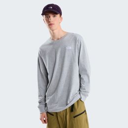 The North Face Herren Langarmshirt "M EVOLUTION SIMPLE DOME REGULAR LONG SLE", grau, Gr. S, Obermaterial: 60% Baumwolle, 40% Polyester, Shirts, mit
