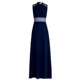Vera Mont Damen Abendkleid "Damen r&uuml;ckenfrei", blau, festlich, Gr. 40, Chiffon, Obermaterial: 100% Polyester. Futter: 100% Polyester, Kleider,