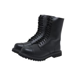 Brandit Damen Stiefel "Brandit Vegantom 14 Eyelet Boots", Gr. 38, schwarz, Leder, unifarben, Schuhe