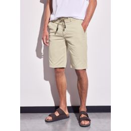 Street One MEN Herren Shorts, beige, Gr. 30, unifarben, Web, 98% Baumwolle, 2% Elasthan, Hosen, aus Baumwolle mit Stretchanteil