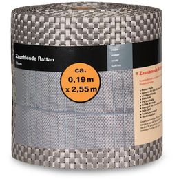 NOOR Zaunblende Rattan chrom Sichtschutzstreifen g&uuml;nstig