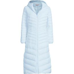 LANDS' END Ultraleichter Maxi-Daunenmantel mit Kapuze WANDERWEIGHT f&uuml;r Damen in Plus-Gr&ouml;&szlig;e, Damen, size: plus, Blau, Nylon/Daunen, by Lands' End