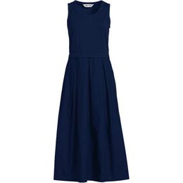 LANDS' END Ausgestelltes &auml;rmelloses Midikleid f&uuml;r Damen, Damen, size: regular, Gr&uuml;n, Baumwolle/Baumwoll-Mischung, by Lands' End