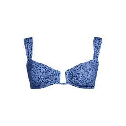 LANDS' END Bikinitop mit U-B&uuml;gel f&uuml;r Damen, Damen, size: regular, Blau, Elasthan, by Lands' End