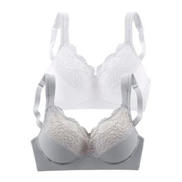 PETITE FLEUR BY LASCANA Soft-BH grau Gr. 110E. Ohne B&uuml;gel