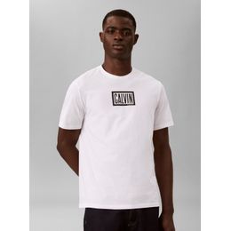 Herren T-Shirt "BOXED CALVIN GRAPHIC TEE", wei&szlig;, Gr. XXL, Calvin Klein Jeans, unifarben, Web, Obermaterial: 100% Baumwolle, Shirts, Regular fit, Druck