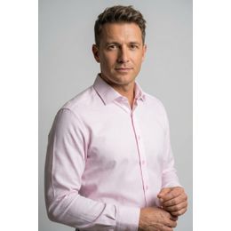OLYMP Herren Langarmhemd "Level Five body fit", rosa, Gr. 44, Web, Obermaterial: 97% Baumwolle, 3% Elastolefin, Hemden