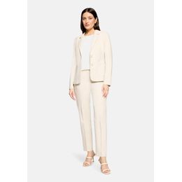 Betty Barclay Damen B&uuml;gelfaltenhose "Damen mit B&uuml;gelfalte", beige, Basic, Gr. 44, Obermaterial: 86% Polyester, 14% Elasthan, Hosen, Material