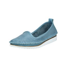 Andrea Conti Damen Ballerina "Andrea Conti Ballerinas Leder", Gr. 38, blau, Leder, Schuhe