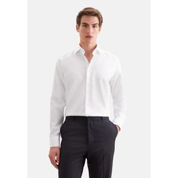 Seidensticker Herren Businesshemd "Schwarze Rose", wei&szlig;, Gr. 47, Strukturmuster, 100% Baumwolle, Hemden, Regular 1/1 Kentkragen Struktur