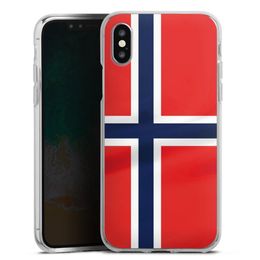 DeinDesign iPhone X Handy Silikon H&uuml;lle Case transparent Handyh&uuml;lle Flags Flag Norway Silikon Case