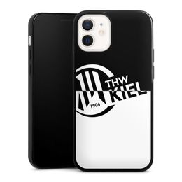DeinDesign iPhone 12 mini Handy Slim Case extra d&uuml;nn Silikon Handyh&uuml;lle schwarz H&uuml;lle Merchandise Thw Kiel Handball Silikon Slim Case