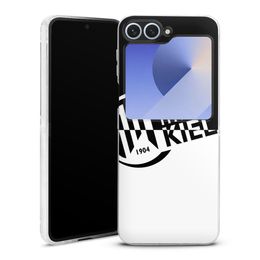 DeinDesign Galaxy Z Flip 6 Handy Hard Case Schutzh&uuml;lle transparent Smartphone Handy H&uuml;lle Merchandise Thw Kiel Handball Hard Case