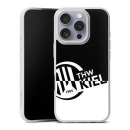 DeinDesign iPhone 16 Pro Handy Silikon H&uuml;lle Case wei&szlig; Handyh&uuml;lle Merchandise Thw Kiel Handball Silikon Case