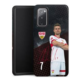 DeinDesign Galaxy S20 FE 5G Handy Panzer Handyh&uuml;lle robuste Outdoor H&uuml;lle Schutzh&uuml;lle gl&auml;nzend Official Licensed Product Maximilian Mittelst&auml;dt Vfb Stuttgart 