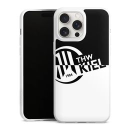 DeinDesign iPhone 15 Pro Max Handy Silikon H&uuml;lle Case wei&szlig; Handyh&uuml;lle Merchandise Thw Kiel Handball Silikon Case
