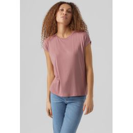 V&eacute;ro Moda VERO MODA Damen T-Shirt "VMAVA PLAIN SS TOP JRS NOOS", rosa, Gr. S, unifarben, Jersey, Obermaterial: 95% Lyocell (TENCEL ), 5% Elasthan, Shirts,