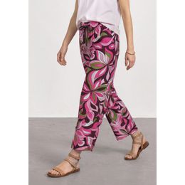 Street One Damen Stoffhose, bunt, Gr. 34, gebl&uuml;mt, Stoff, 100% Viskose, Hosen, mit allover Print