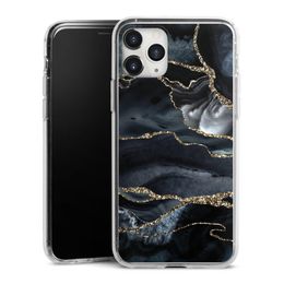 DeinDesign iPhone 11 Pro Max Handy Silikon H&uuml;lle Case transparent Handyh&uuml;lle Marble Trends Glitzer Silikon Case