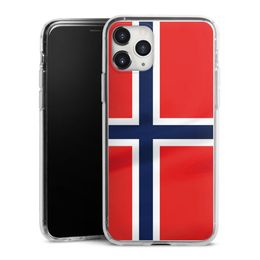 DeinDesign iPhone 11 Pro Max Handy Silikon H&uuml;lle Case transparent Handyh&uuml;lle Flags Flag Norway Silikon Case