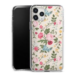 DeinDesign iPhone 11 Pro Max Handy Silikon H&uuml;lle Case transparent Handyh&uuml;lle Ornament Flowers Vintage Silikon Case