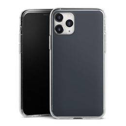 DeinDesign iPhone 11 Pro Max Handy Silikon H&uuml;lle Case transparent Handyh&uuml;lle Anthracite Grey Unicoloured Silikon Case