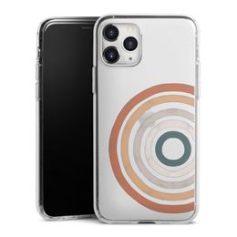 DeinDesign iPhone 11 Pro Max Handy Silikon H&uuml;lle Case transparent Handyh&uuml;lle Circle Rainbow Water Colour Silikon Case