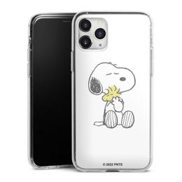 DeinDesign iPhone 11 Pro Max Handy Silikon H&uuml;lle Case transparent Handyh&uuml;lle Snoopy Love Peanuts Silikon Case