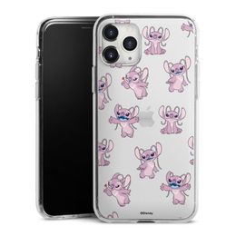 DeinDesign iPhone 11 Pro Max Handy Silikon H&uuml;lle Case transparent Handyh&uuml;lle Lilo & Stitch Angel Disney Silikon Case