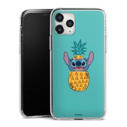 DeinDesign iPhone 11 Pro Max Handy Silikon H&uuml;lle Case transparent Handyh&uuml;lle Disney Lilo & Stitch Pineapple Silikon Case