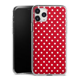 DeinDesign iPhone 11 Pro Max Handy Silikon H&uuml;lle Case transparent Handyh&uuml;lle Points Polka Dots Retro Silikon Case