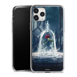 DeinDesign iPhone 11 Pro Max Handy Silikon H&uuml;lle Case transparent Handyh&uuml;lle Rose The Beauty And The Beast Disney Princess Silikon Case