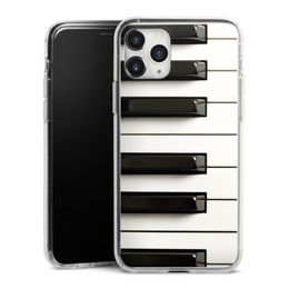 DeinDesign iPhone 11 Pro Max Handy Silikon H&uuml;lle Case transparent Handyh&uuml;lle Klavier Music Piano Silikon Case