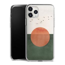 DeinDesign iPhone 11 Pro Max Handy Silikon H&uuml;lle Case transparent Handyh&uuml;lle Sunshine Bird Sunset Silikon Case