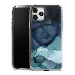 DeinDesign iPhone 11 Pro Max Handy Silikon H&uuml;lle Case transparent Handyh&uuml;lle Water Colour Muster Texture Silikon Case
