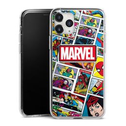 DeinDesign iPhone 11 Pro Max Handy Silikon H&uuml;lle Case transparent Handyh&uuml;lle Muster Comic Marvel Silikon Case