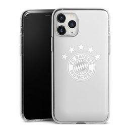DeinDesign iPhone 11 Pro Max Handy Silikon H&uuml;lle Case transparent Handyh&uuml;lle Fcb Transparent Fc Bayern M&uuml;nchen Silikon Case