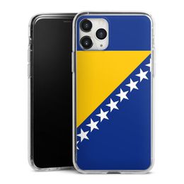 DeinDesign iPhone 11 Pro Max Handy Silikon H&uuml;lle Case transparent Handyh&uuml;lle Bosnia Flag Silikon Case