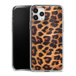 DeinDesign iPhone 11 Pro Max Handy Silikon H&uuml;lle Case transparent Handyh&uuml;lle Animal Print Leopard Fur Silikon Case