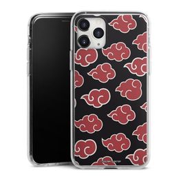 DeinDesign iPhone 11 Pro Max Handy Silikon H&uuml;lle Case transparent Handyh&uuml;lle Naruto Shippuden Pattern Akatsuki Silikon Case