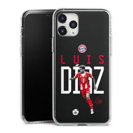 DeinDesign iPhone 11 Pro Max Handy Silikon H&uuml;lle Case transparent Handyh&uuml;lle Fc Bayern M&uuml;nchen Official Licensed Product Luis Diaz Silikon Case