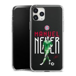 DeinDesign iPhone 11 Pro Max Handy Silikon H&uuml;lle Case transparent Handyh&uuml;lle Manuel Neuer Fc Bayern M&uuml;nchen Official Licensed Product Silikon Case