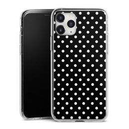 DeinDesign iPhone 11 Pro Max Handy Silikon H&uuml;lle Case transparent Handyh&uuml;lle Retro Points Polka Dots Silikon Case