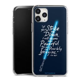 DeinDesign iPhone 11 Pro Max Handy Silikon H&uuml;lle Case transparent Handyh&uuml;lle Star Wars Obi-Wan Kenobi Lightsaber Silikon Case