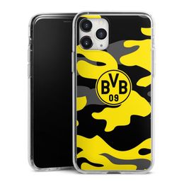 DeinDesign iPhone 11 Pro Max Handy Silikon H&uuml;lle Case transparent Handyh&uuml;lle Borussia Dortmund Merchandise Bvb Silikon Case