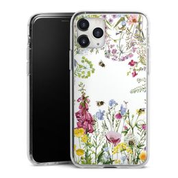 DeinDesign iPhone 11 Pro Max Handy Silikon H&uuml;lle Case transparent Handyh&uuml;lle Meadow Nature Flowers Silikon Case